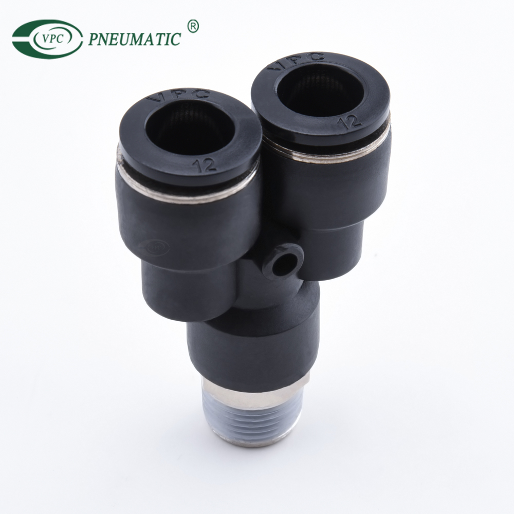 PY06 Pneumatic Y Plastic Tee Shape Union Connector Quick Connect Hose ...