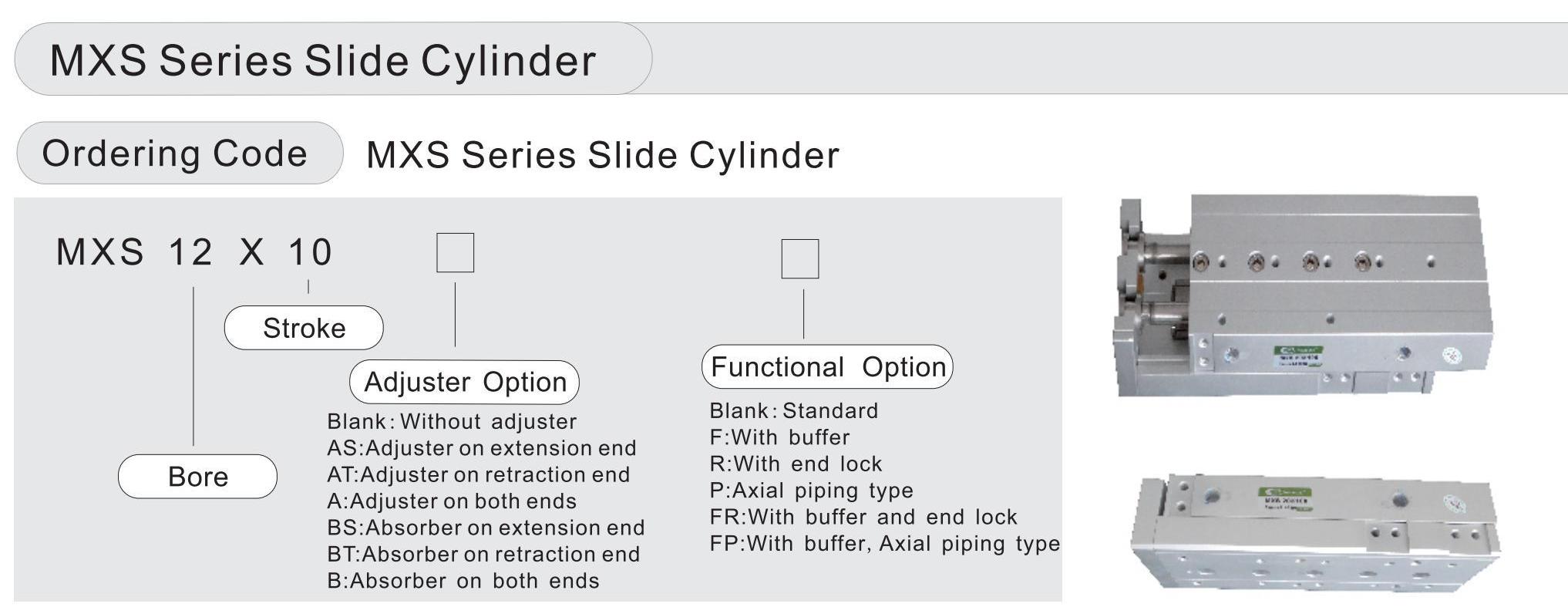MXS Series Air Slide Table Cylinder - Buy pneumatic cylinder, double acting pneumatic cylinder ...