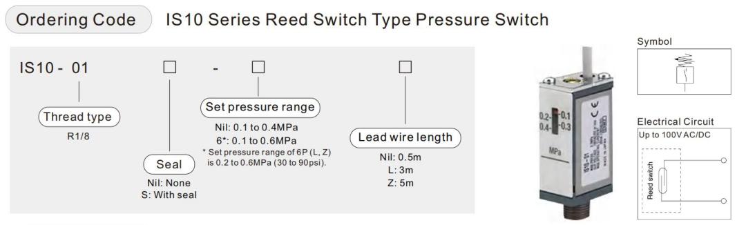 IS10 Series Reed Switch Type Pressure Switch, Analog Indicator - Buy ...
