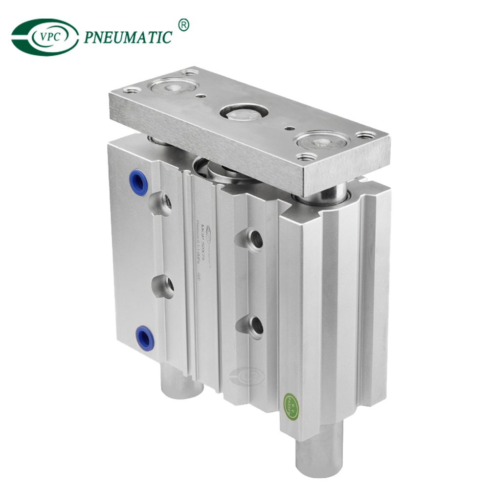 MGPL Series Ball Bushing Bearing Three Rod Guided Pneumatic Cylinder ...